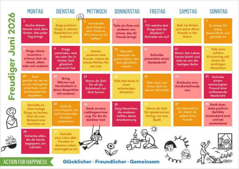 Newsletter Juni 2026 • Action For Happiness